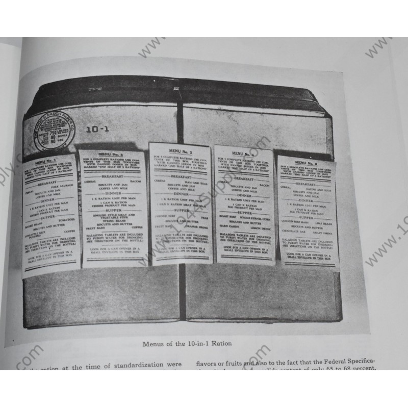 10-in-1 ration, Menu No. 1 leaflet