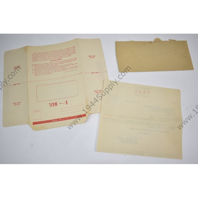 Original cartoon and letter from YANK office