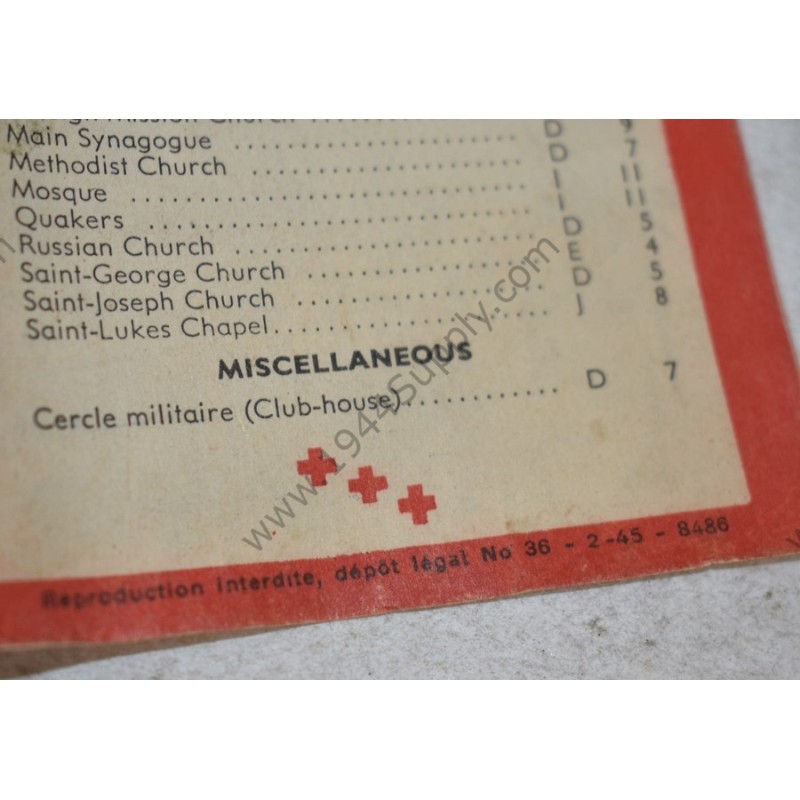 American Red Cross map of Paris